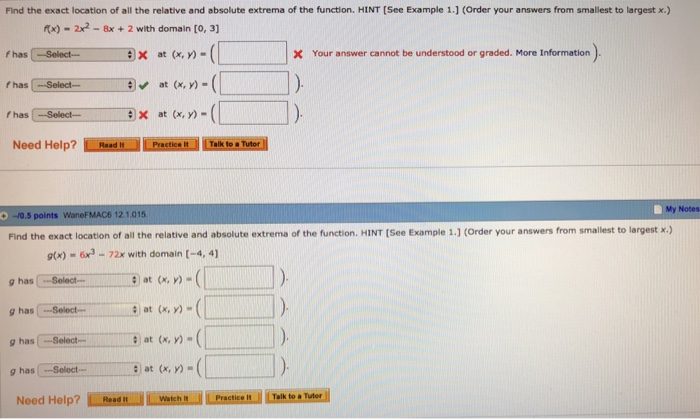 Solved Find The Exact Location Of All The Relative And