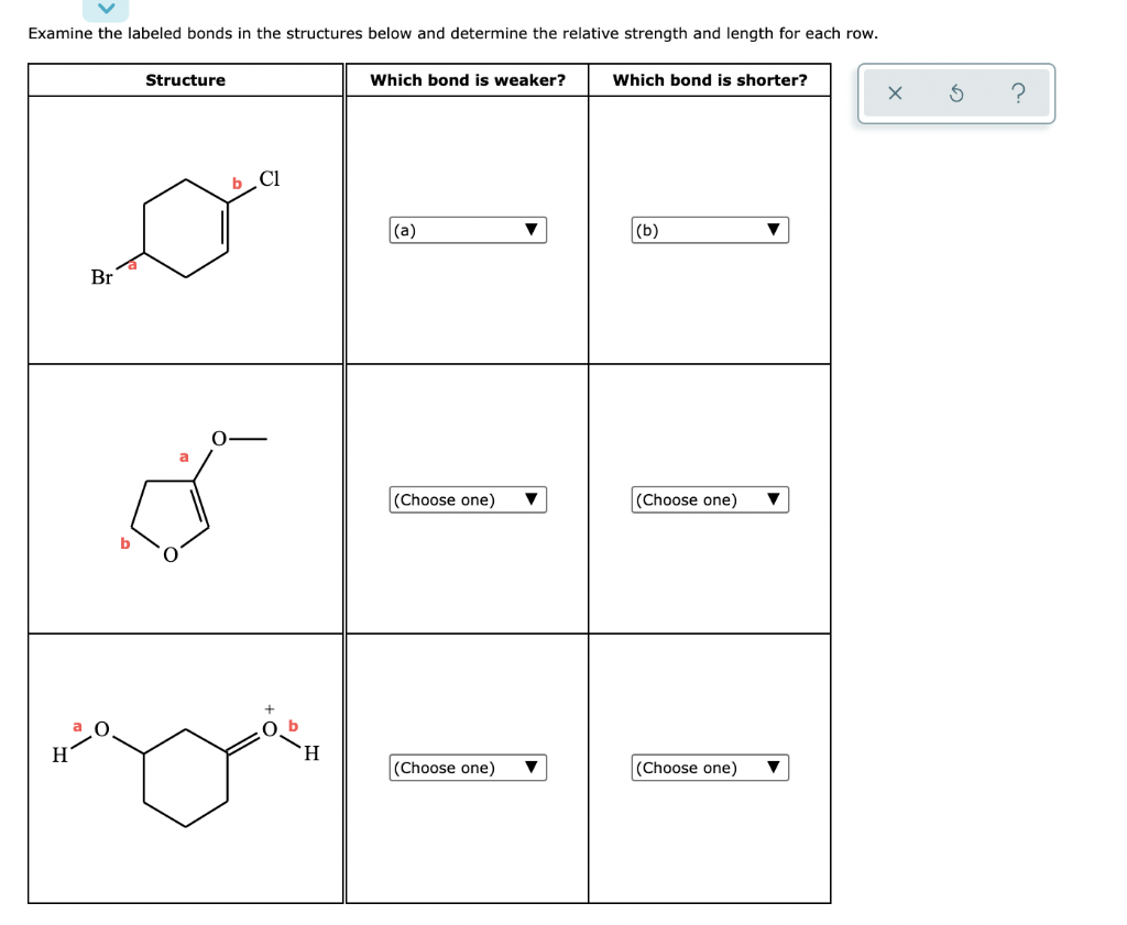 Solved Examine the labeled bonds in the structures below and | Chegg.com