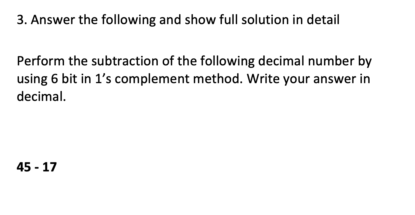 Solved 3. Answer the following and show full solution in | Chegg.com