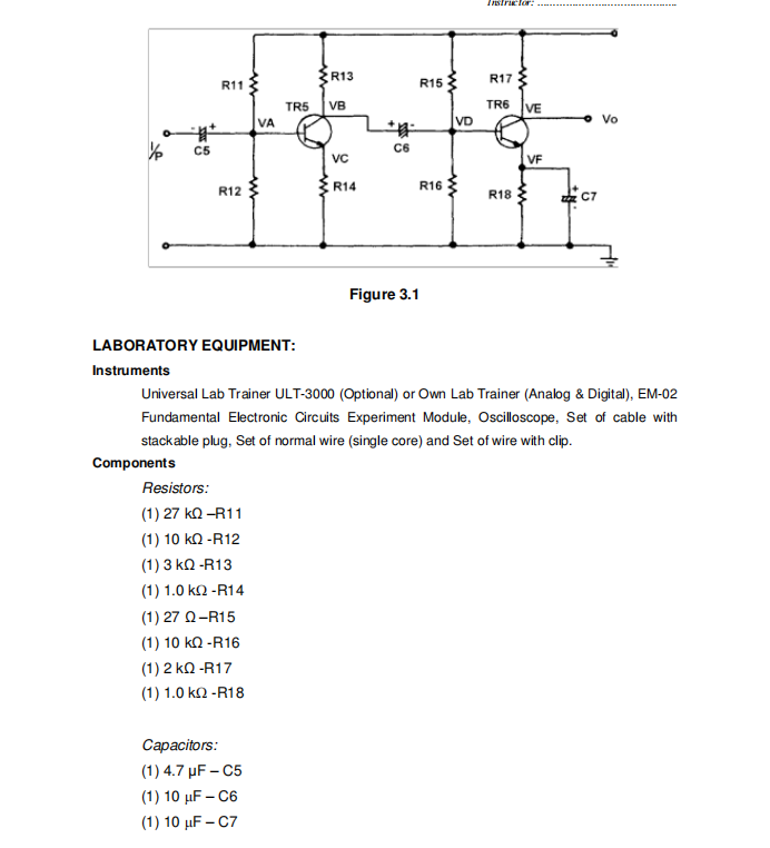 Figure 3.1 LABORATORY EQUIPMENT: Instruments | Chegg.com
