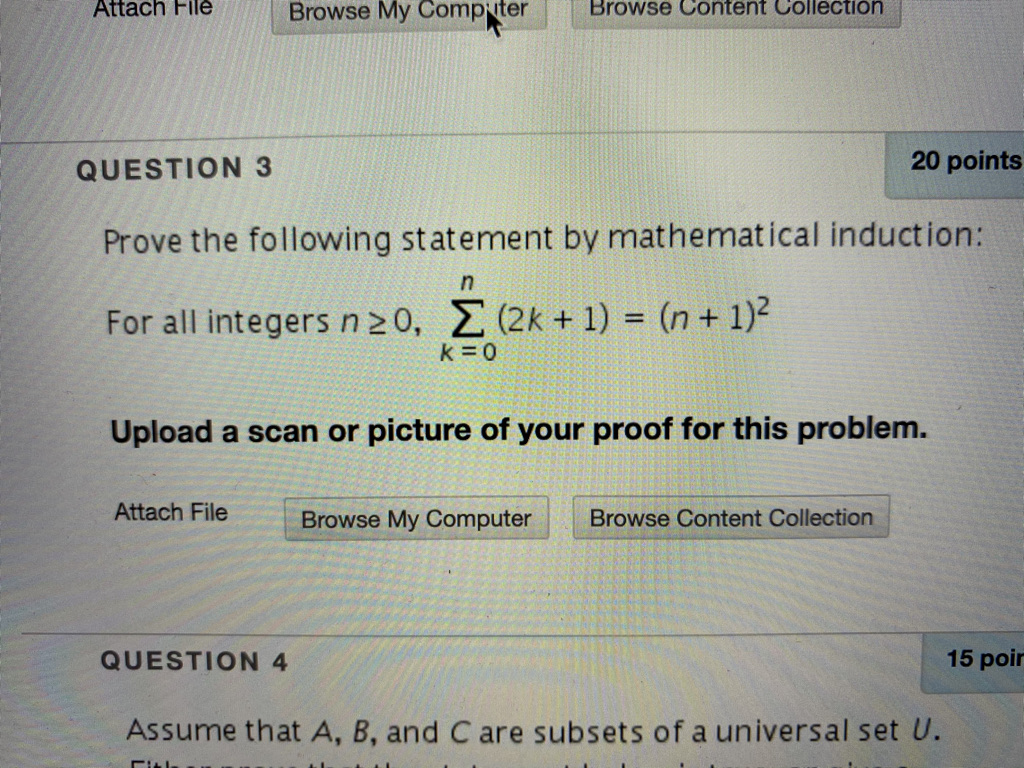 Solved Attach File Browse My Computer Browse Content | Chegg.com