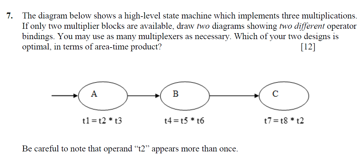 Solved 7. The diagram below shows a high-level state machine | Chegg.com