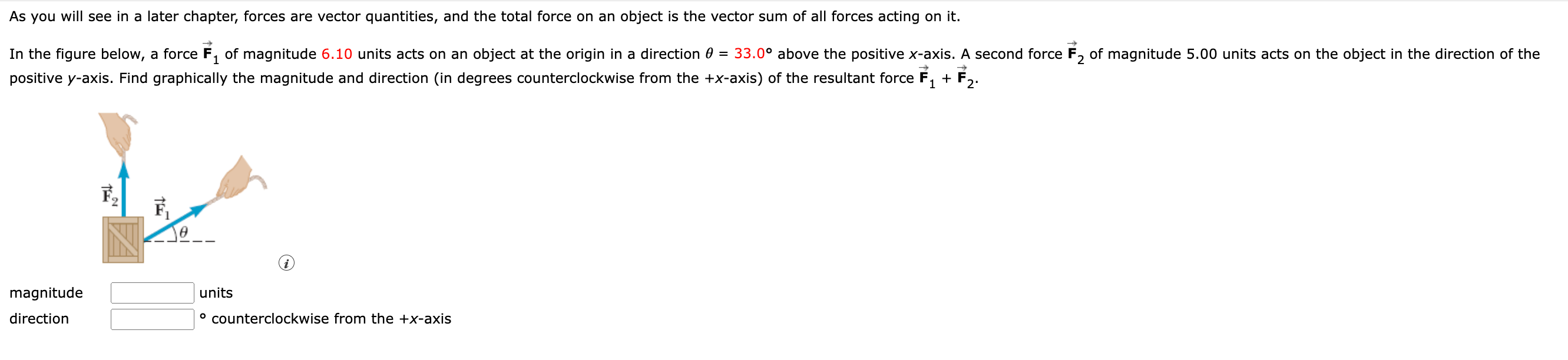 Solved As you will see in a later chapter, forces are vector | Chegg.com