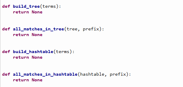 Part II - Autocomplete In this part, you will | Chegg.com