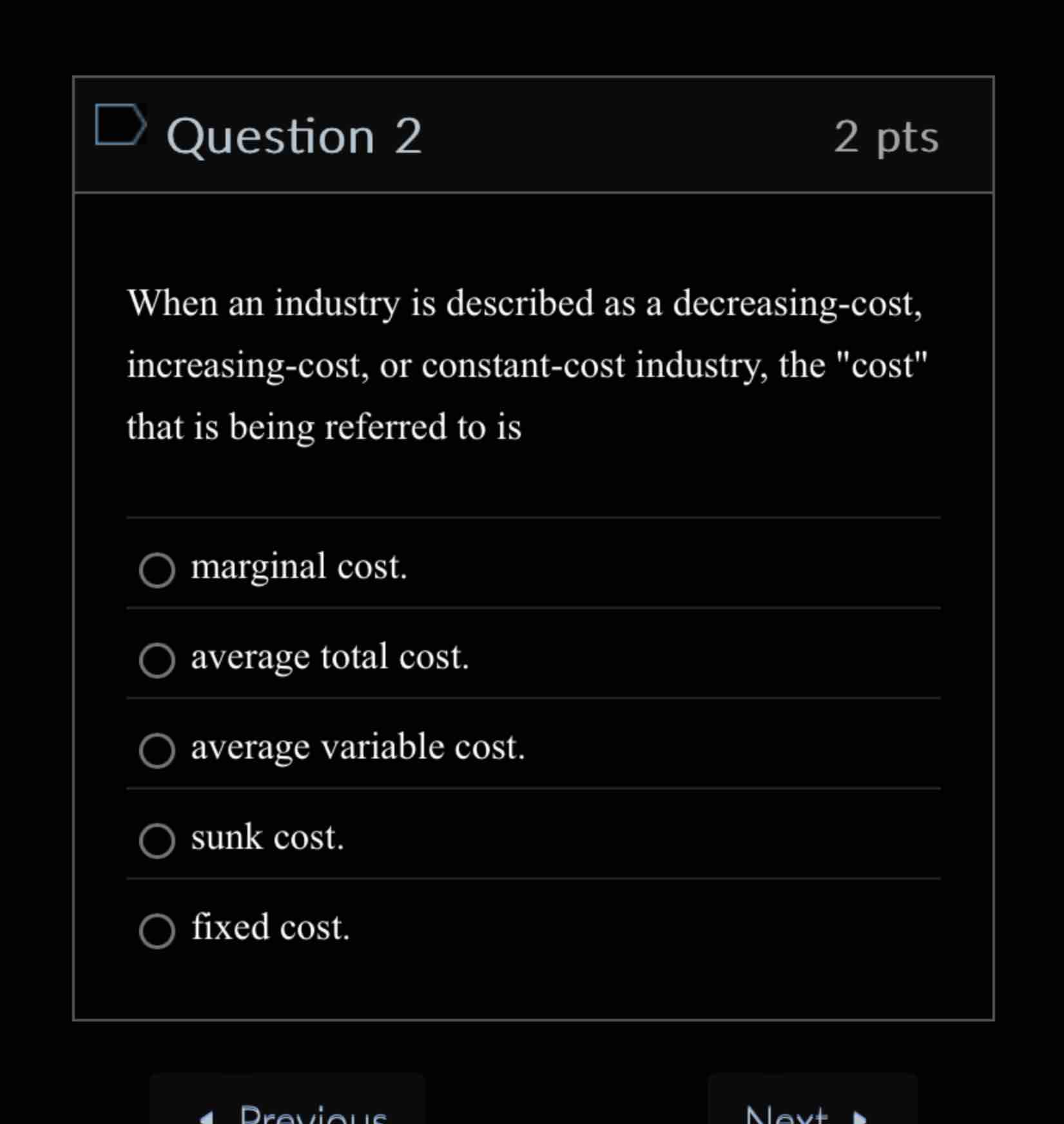 Solved Question 22 ﻿ptsWhen an industry is described as a | Chegg.com