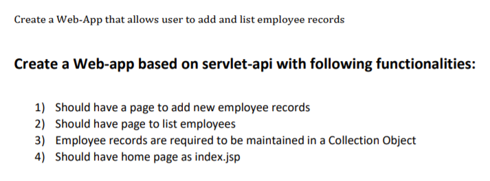 Solved Create A Web App That Allows User To Add And List