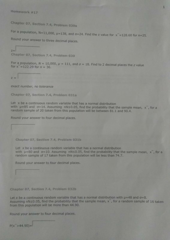 Solved Homework #17 Chapter 07, Section 7.4, Problem 030a | Chegg.com
