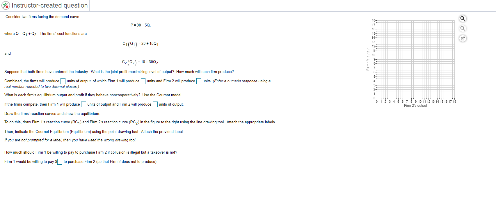 Solved % Instructor-created question Consider two firms | Chegg.com