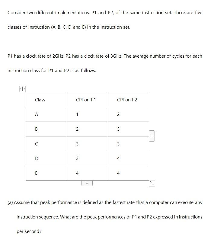 Solved (b) If the number of instructions executed in a | Chegg.com