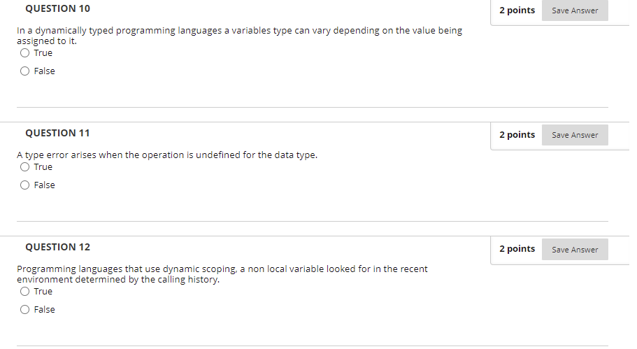 Solved 2 points Save Answer QUESTION 10 In a dynamically | Chegg.com