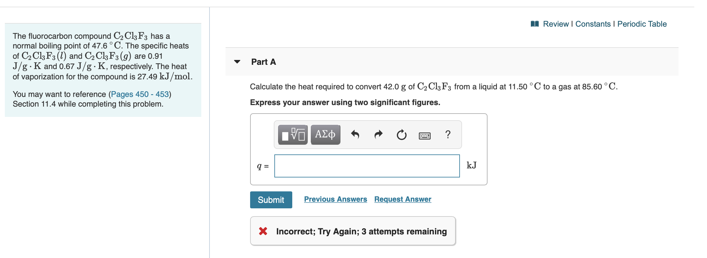 Solved A Review | Constants | Periodic Table The | Chegg.com
