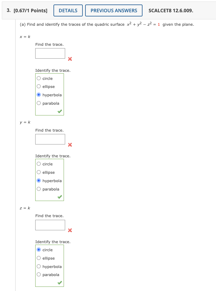 Solved 3. [0.67/1 Points] DETAILS PREVIOUS ANSWERS SCALCET8 | Chegg.com