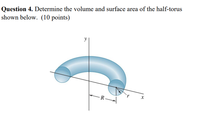 Solved Question 4. Determine the volume and surface area of | Chegg.com