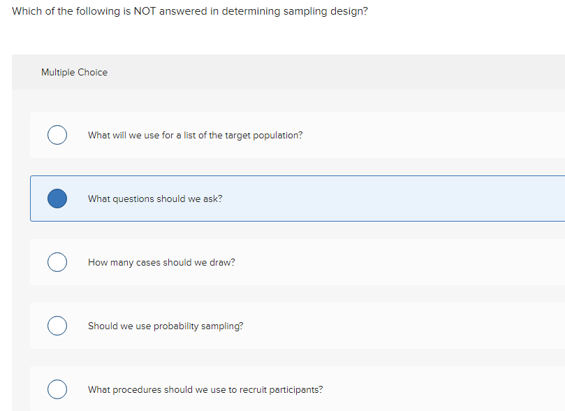 Solved Which of the following is NOT answered in determining | Chegg.com