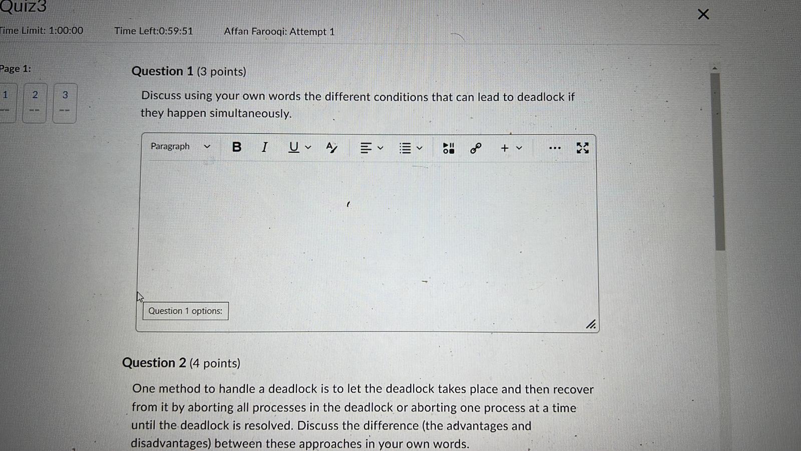 Solved Question 1 ( 3 points) Discuss using your own words | Chegg.com