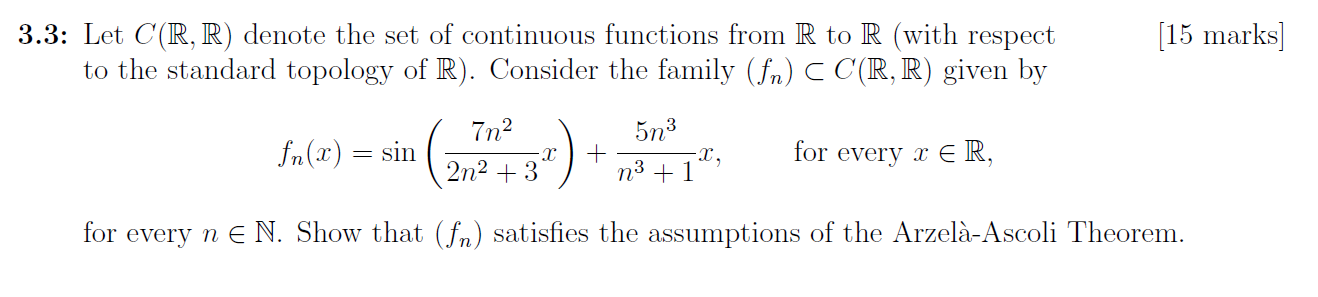 .3: Let C(R,R) denote the set of continuous functions | Chegg.com
