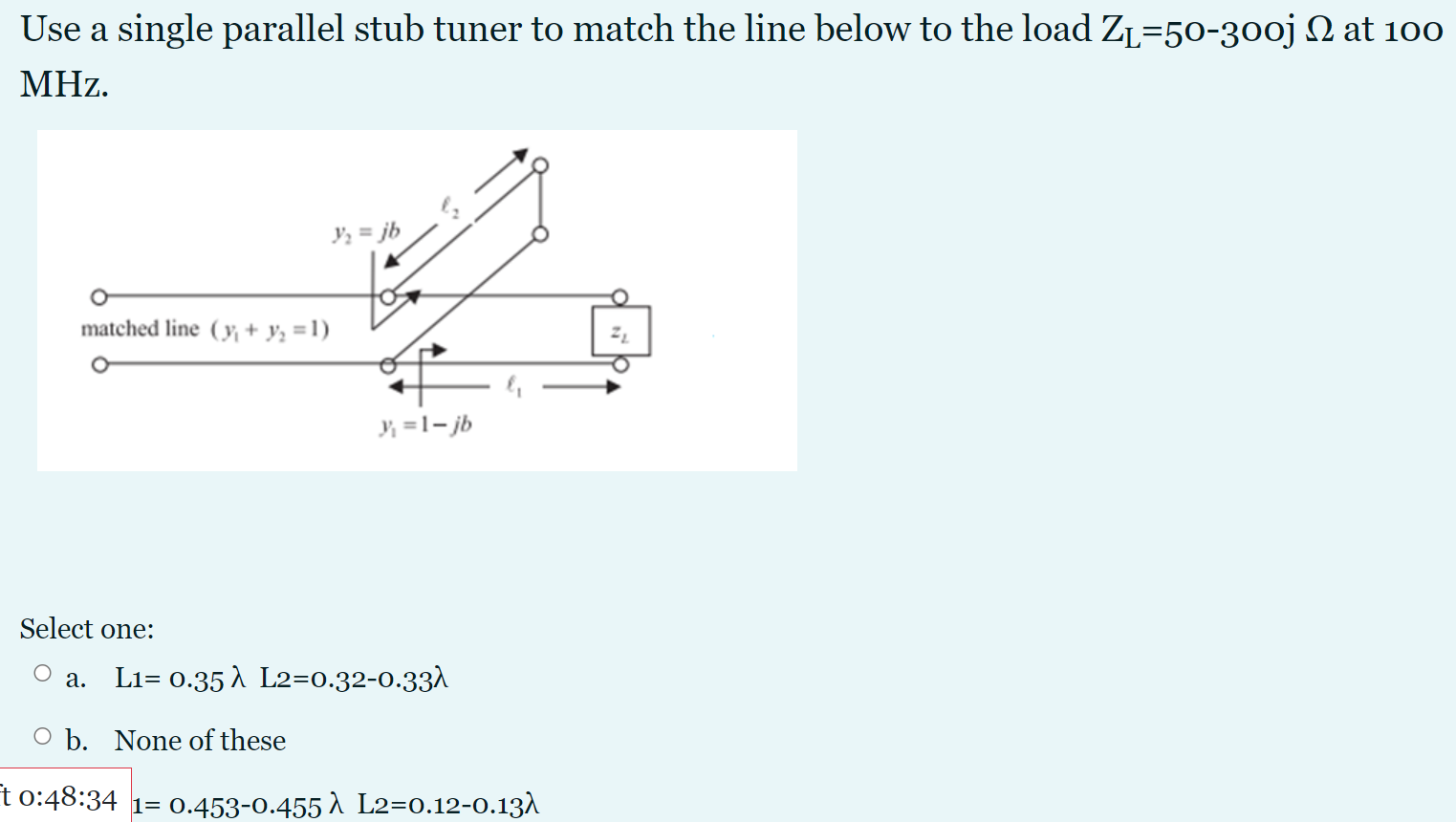 Solved Use a single parallel stub tuner to match the line | Chegg.com