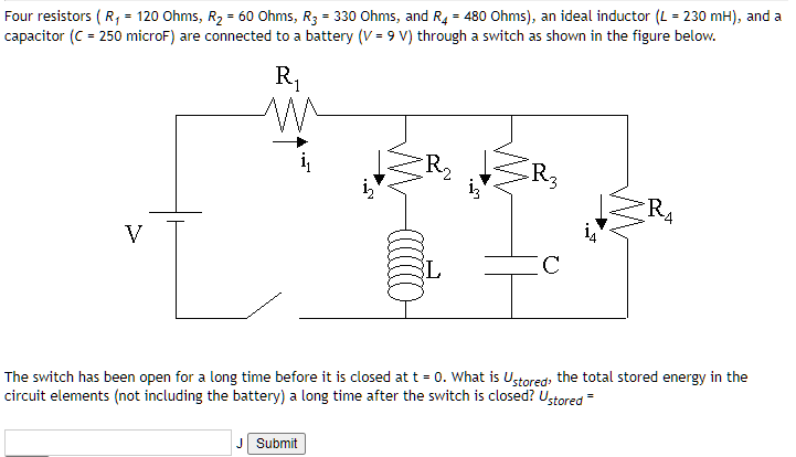 Solved Four resistors (R1=120Ohms,R2=60Ohms,R3=330Ohms, and | Chegg.com