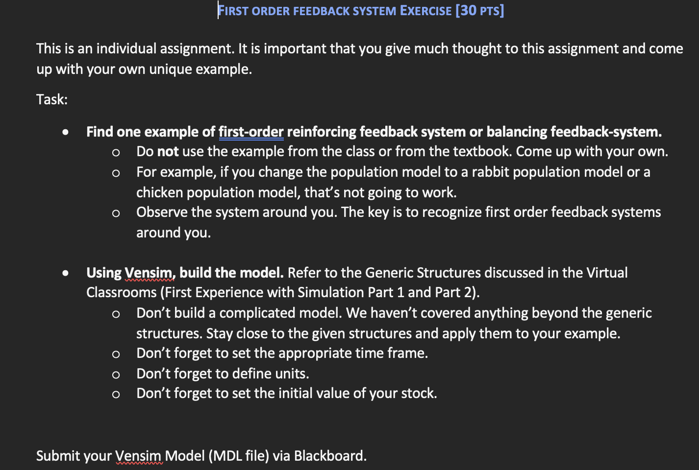 Solved FIRST ORDER FEEDBACK SYSTEM EXERCISE (30 PTS] This is | Chegg.com