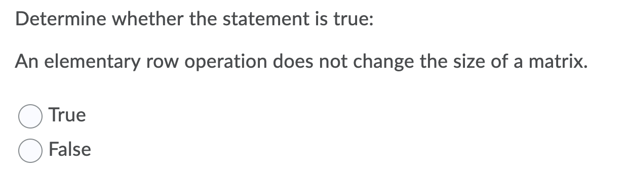Solved Determine whether the statement is true: An | Chegg.com