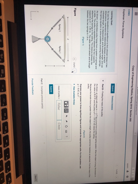 Solved Copy of Engineering Statics, Spring 2019- Section 002 | Chegg.com