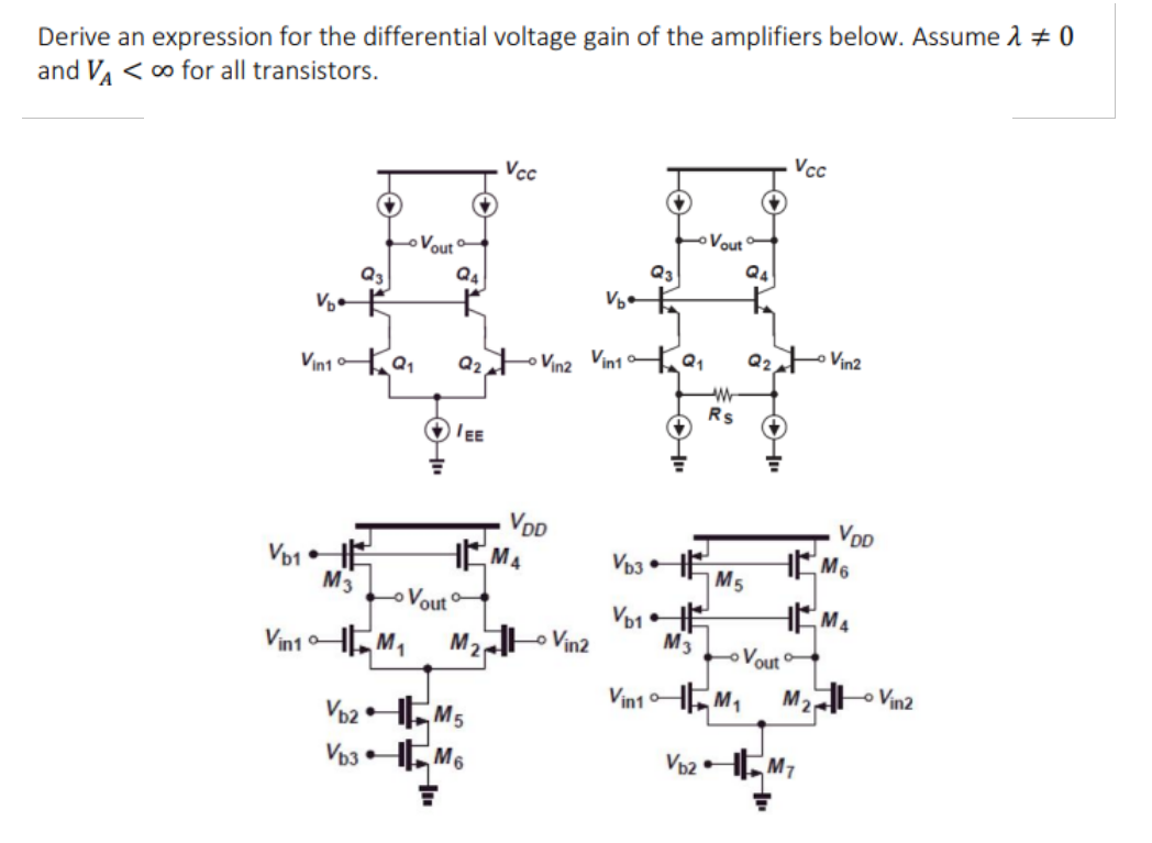 Derive an expression for the differential voltage | Chegg.com