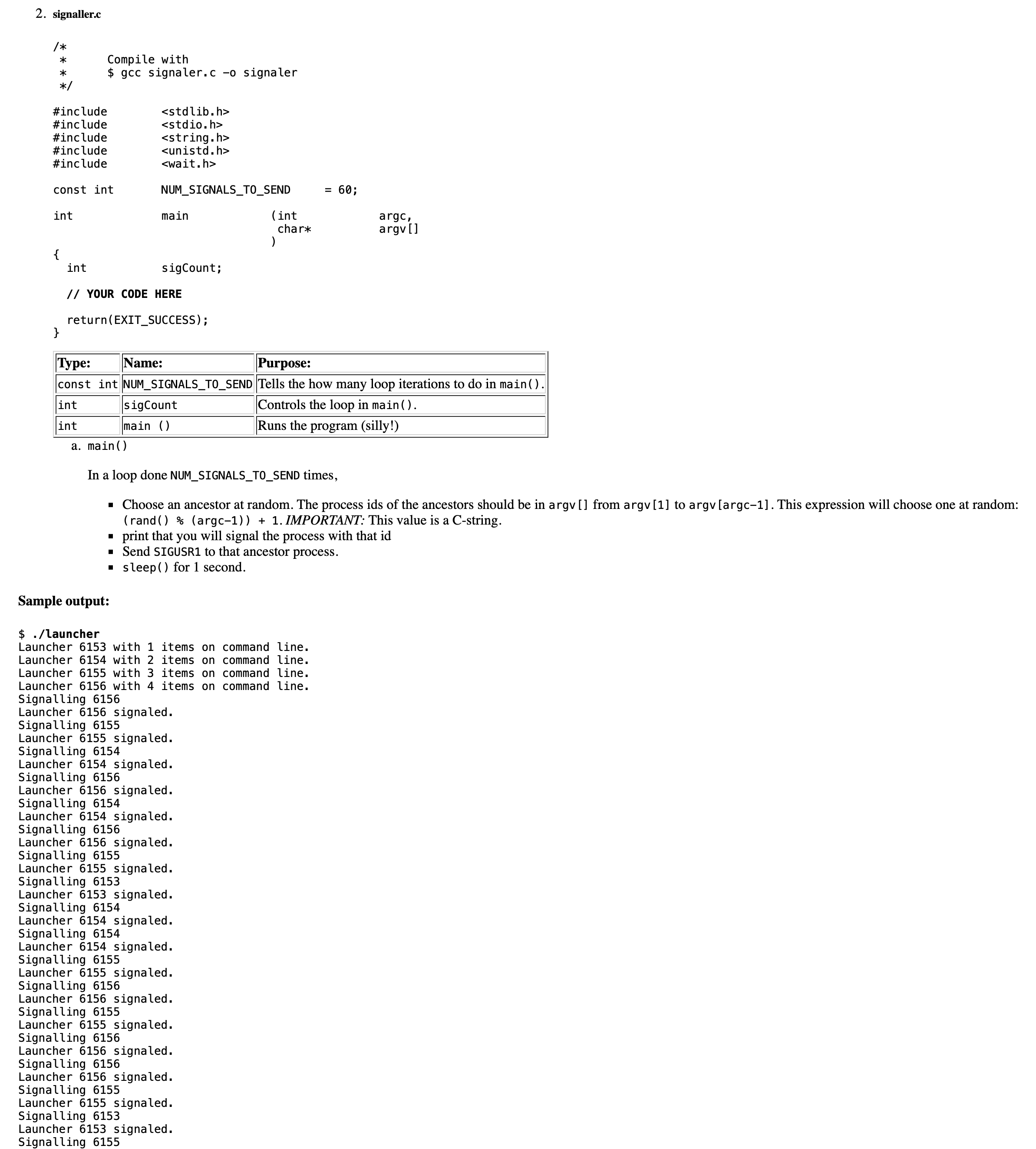 Solved Increment counter and prints the process id. b. | Chegg.com