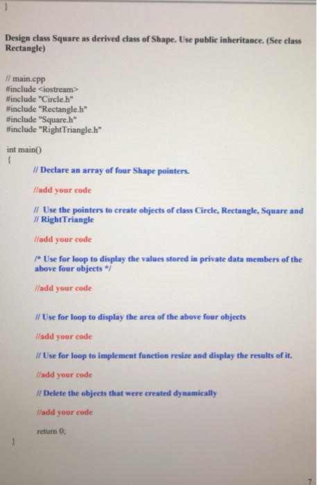 Solved Below you have the abstract class Shape with two | Chegg.com