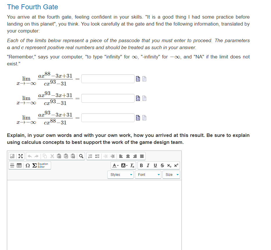 Solved You arrive at the fourth gate, feeling confident in | Chegg.com