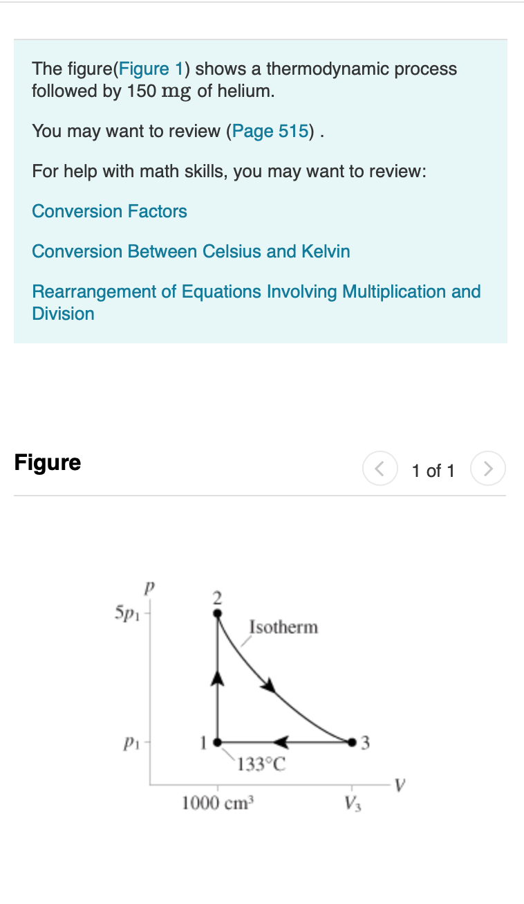 Solved The figure(Figure 1) shows a thermodynamic process | Chegg.com