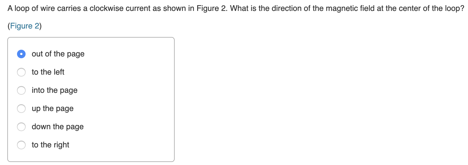 Solved A wire carries current out of the page as shown in | Chegg.com