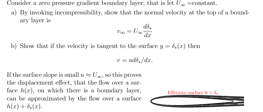 Solved 00 Consider a zero pressure gradient boundary layer; | Chegg.com