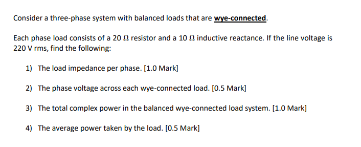 Solved Consider a three-phase system with balanced loads | Chegg.com