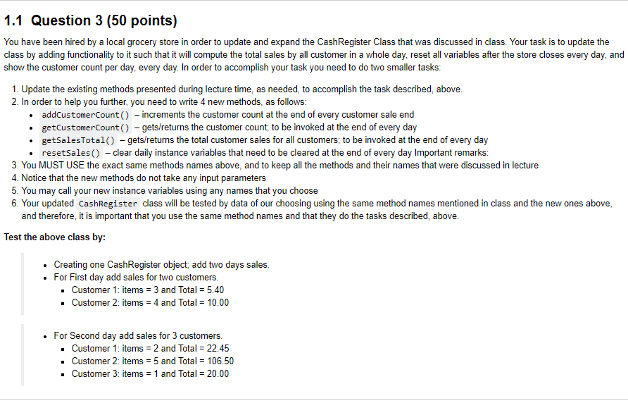 Solved 1.1 Question 3 (50 points) You have been hired by a | Chegg.com