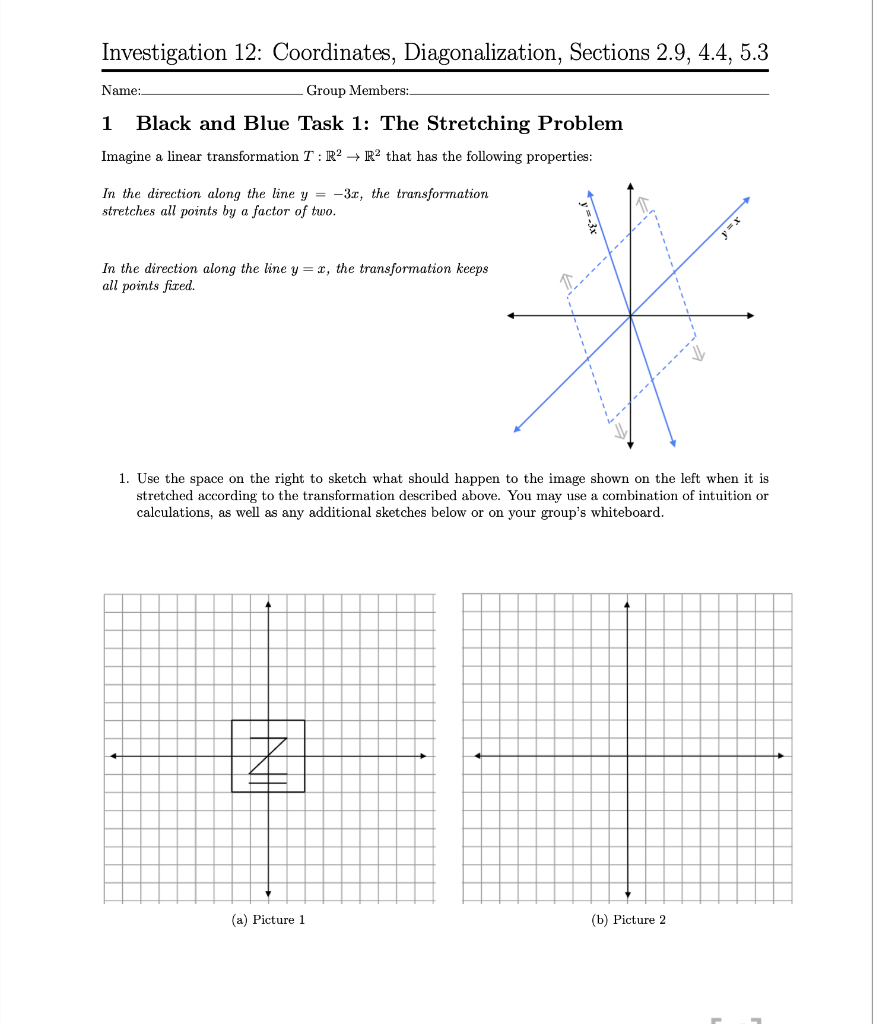Solved 1 Black and Blue Task 1: The Stretching Problem | Chegg.com