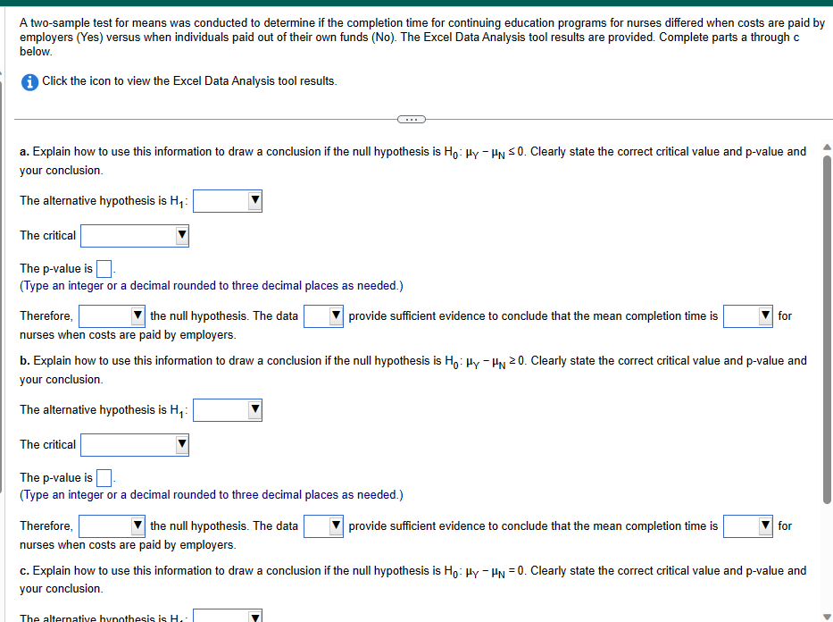 Solved A Two Sample Test For Means Was Conducted To 4756