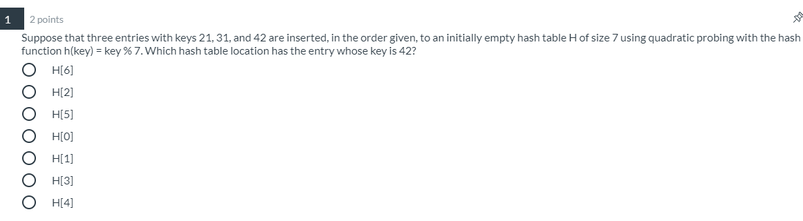 Solved 1 2 points Suppose that three entries with keys 21, | Chegg.com