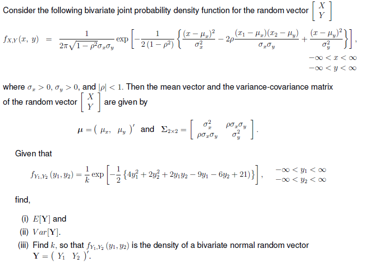 Solved Consider the following bivariate joint probability | Chegg.com