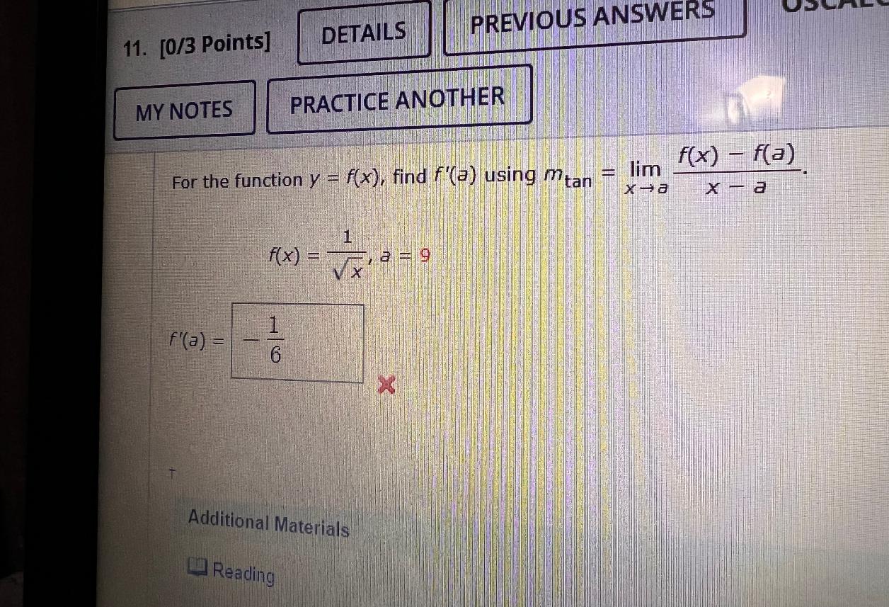 Solved the function y=f(x), find f′(a) using | Chegg.com