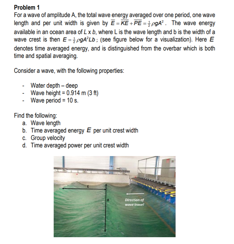 Problem 1 For a wave of amplitude A, the total wave | Chegg.com
