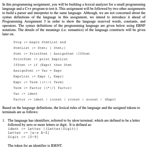 Solved In this programming assignment, you will be building | Chegg.com