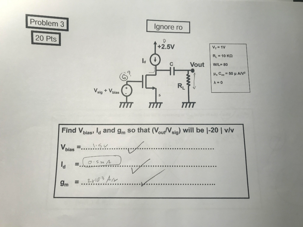 Solved Problem 3 Ignore Ro 20 Pts 125v Vr 1v R 10 Ko Vout 