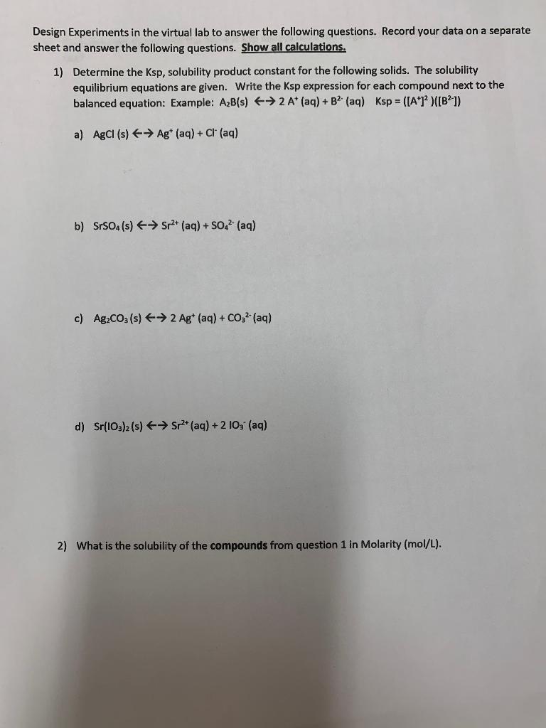 Solved Design Experiments in the virtual lab to answer the | Chegg.com