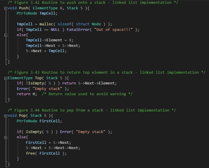 Ostruct Node ElementType Element; PtrToNode Next; /* | Chegg.com