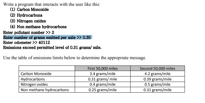 Solved Write a program that interacts with the user like | Chegg.com
