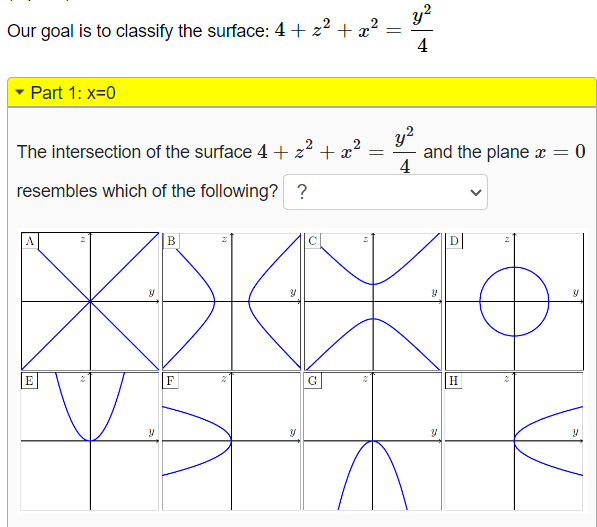 Solved The intersection of the surface 4+z2+x2=4y2 and the | Chegg.com