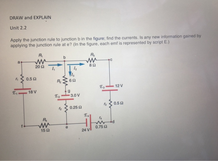 Solved Apply the junction rule to junction b in the figure; | Chegg.com