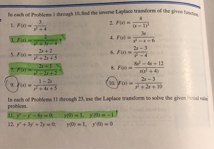 Solved In each of Problems 1 through 10, find the inverse | Chegg.com