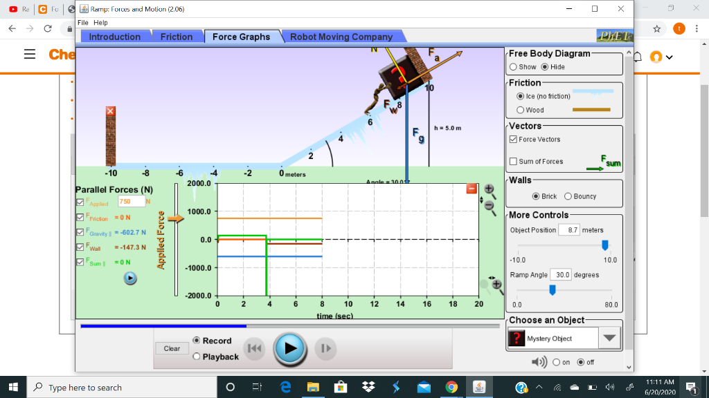 Solved Force Graph module: Use vector algebra to determine | Chegg.com