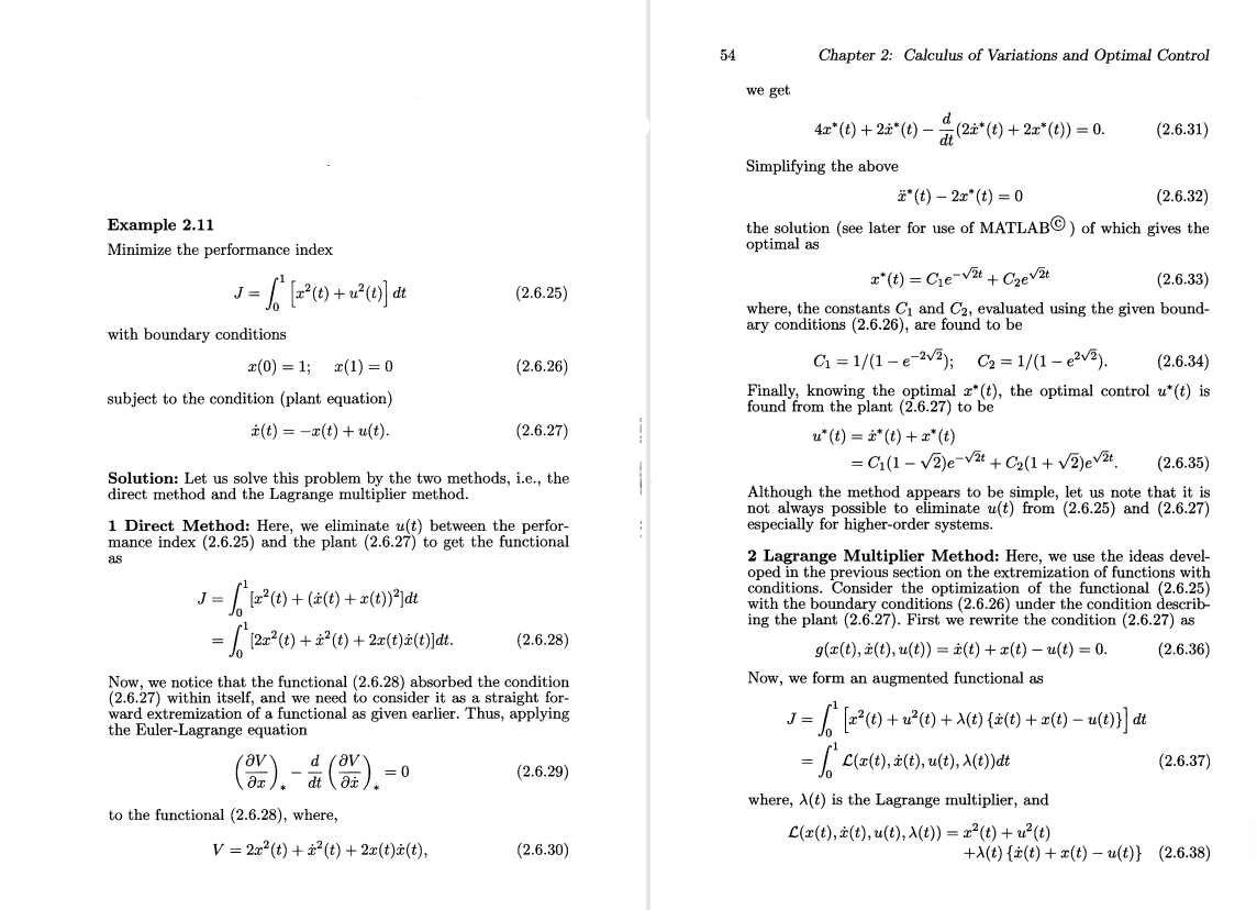 54 Chapter 2: Calculus of Variations and Optimal | Chegg.com